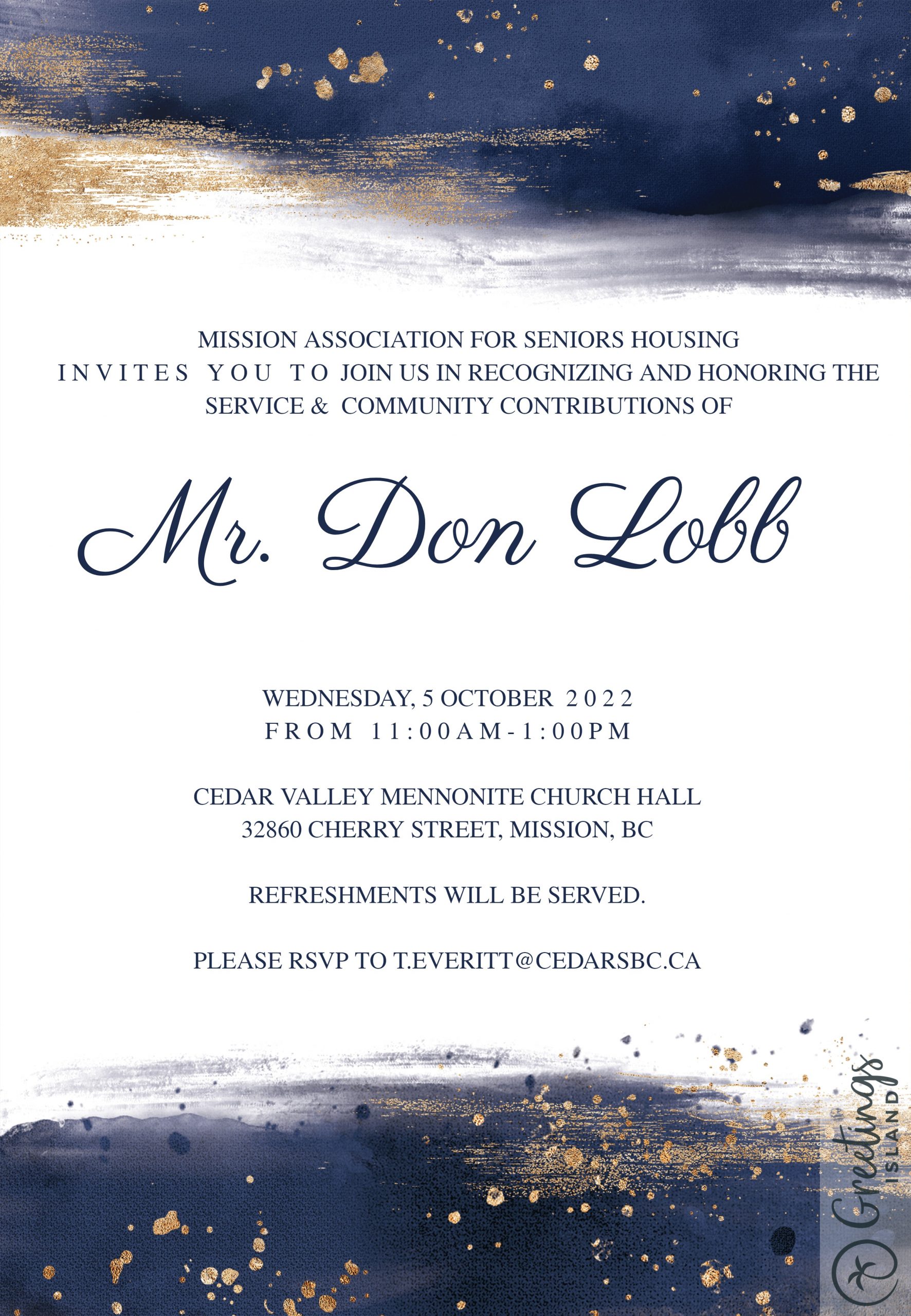 Honoring Event: Don Lobb